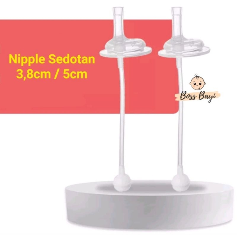 Boss BABY - Nipple Replacement Straw with Weights / Nipple Straw for Slim Neck/Wide Neck Bottles ...