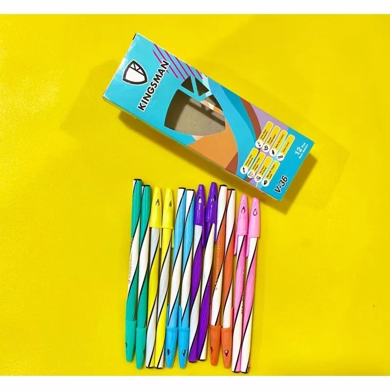 Kingsman Pens Contains 12 pcs Practical Stationery Price Per Pack (12 ...