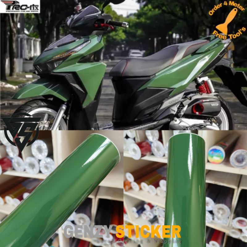 HIJAU Army Green sticker Dark Green sticker Dark Green glossy glossy ...