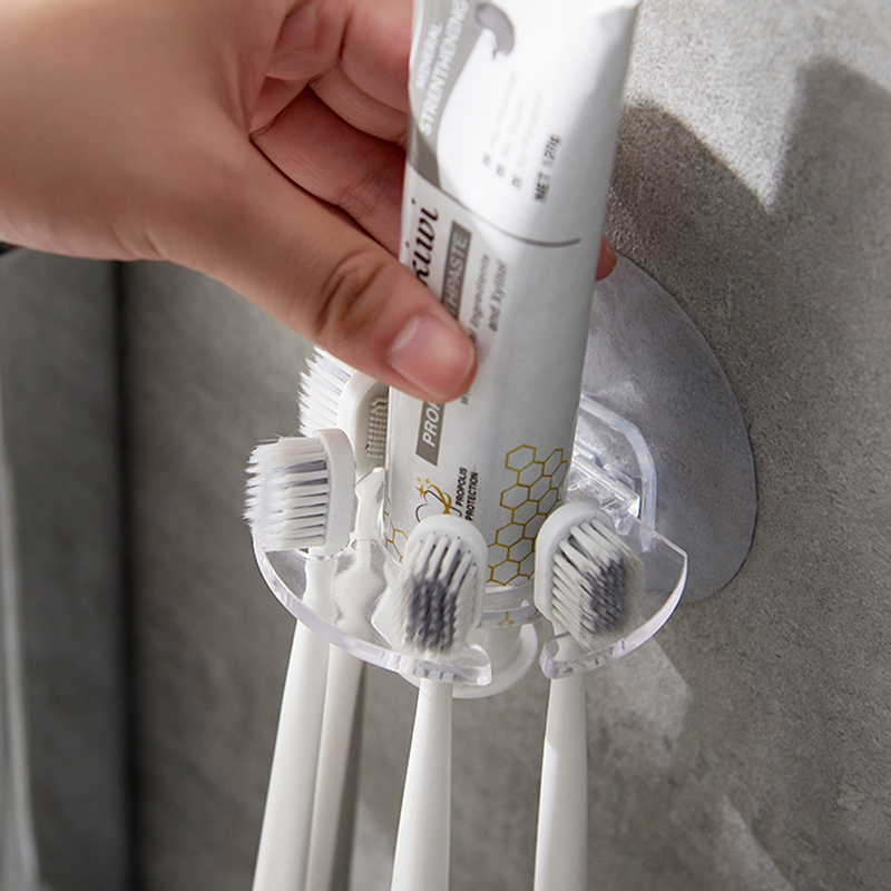 Toothpaste Toothbrush Rack Wall Mounted Toothbrush Holder | Shopee ...