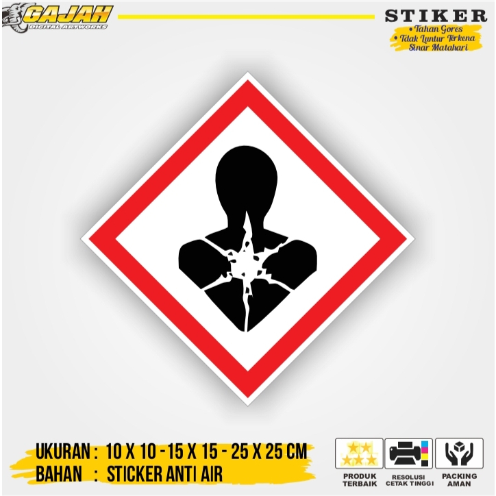 B3 Waste Symbol Sign Label Sticker Sticker Harmful And Toxic Material ...