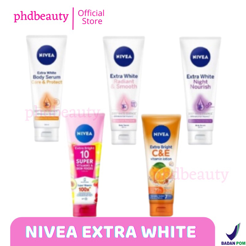 Nivea EXTRA BRIGHT SUPER 10 BODY SERUM VITAMINS & SKIN FOODS 180ML ...