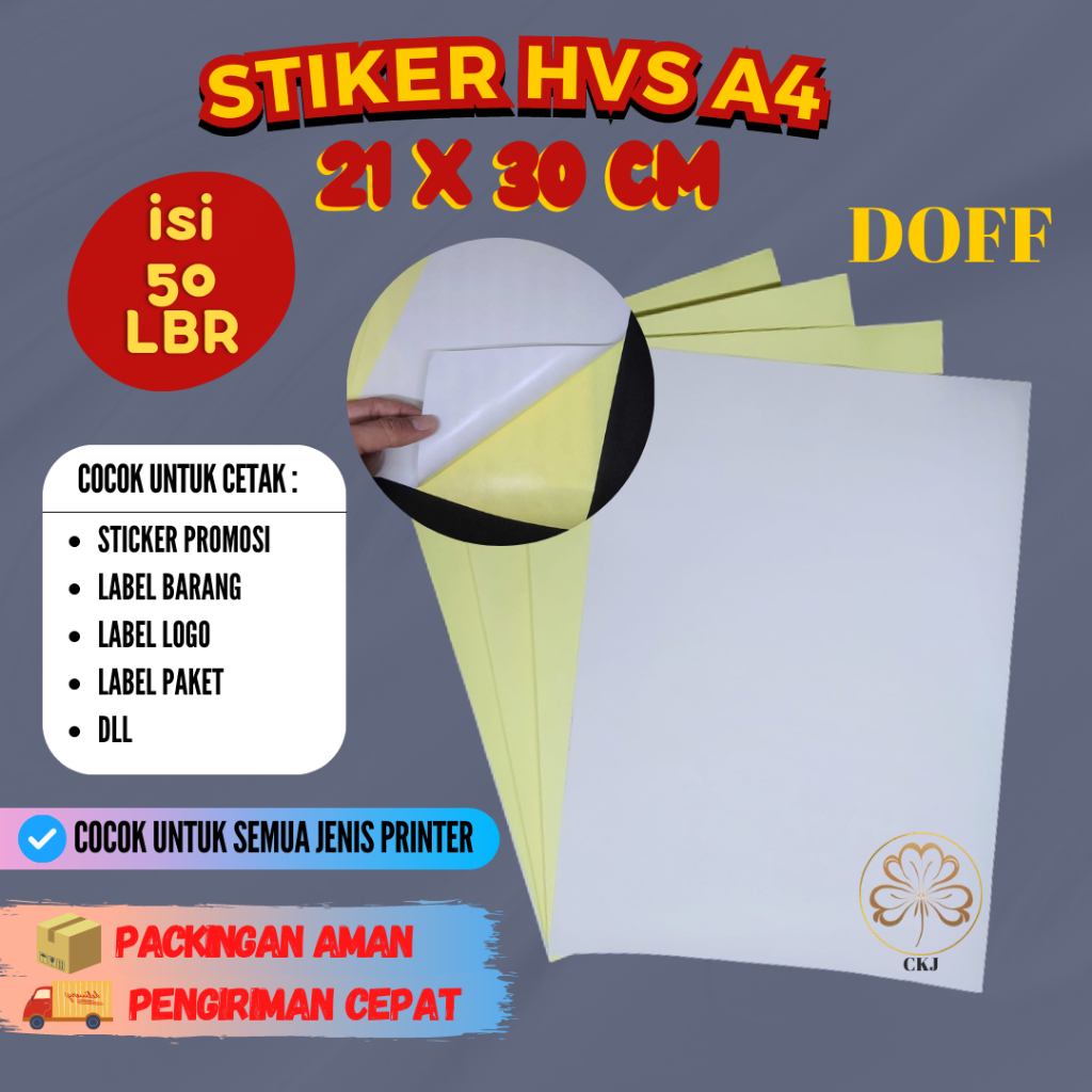 A4 LABEL STICKER CONTENTS 50 SHEETS / A4 SIZE STICKER PAPER | Shopee ...
