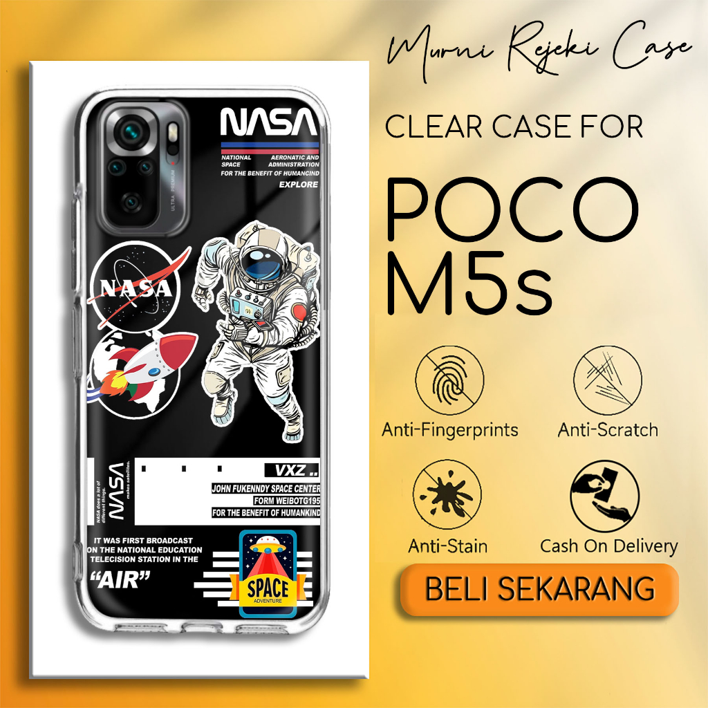 Case Hp Poco M5s Casing Poco M5s Nasa Astro Motif Casing Hp Case Clear ...