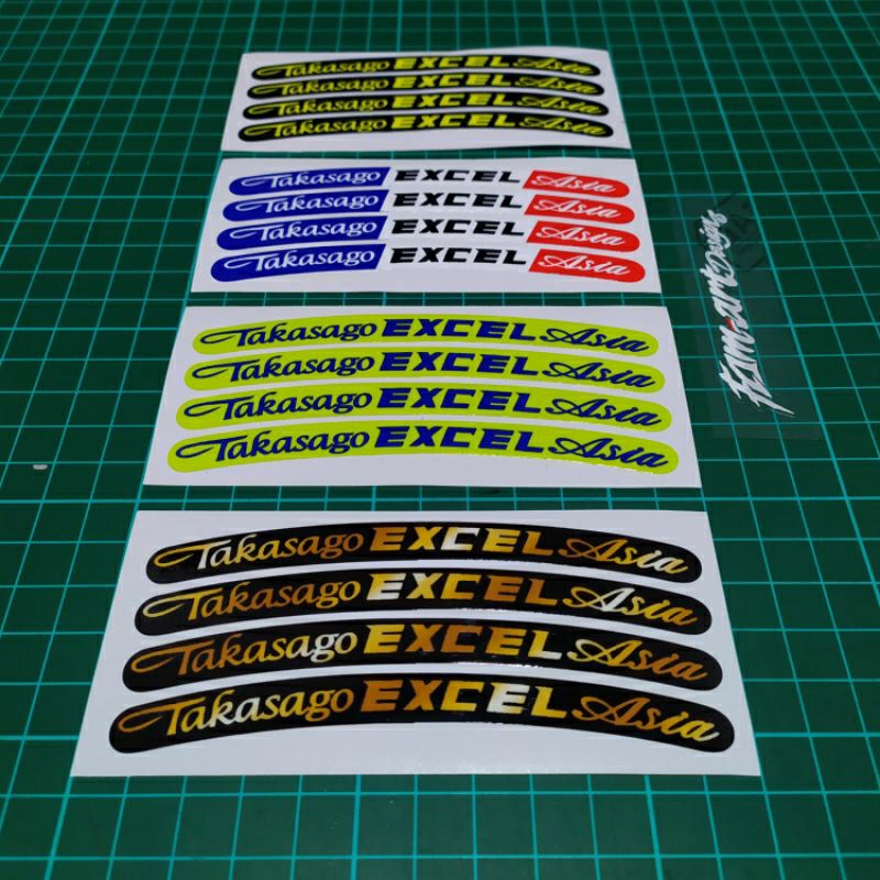 Takasago EXCEL RIM RIM RIM RIM Sticker, Super Glossy premium Material ...