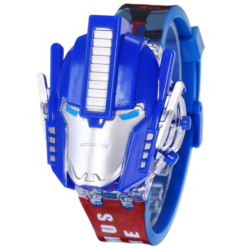 Children's Watch DIGITAL FLIP Music Light Blue TRANSFORMER Character ...
