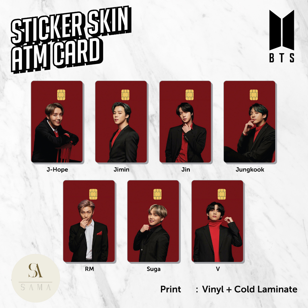 BTS Series - Sticker Skin Card - ATM Vinyl Discharge, Credit, Emoney ...
