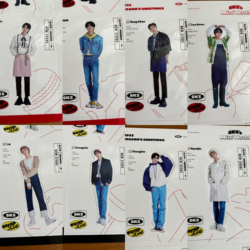 Standing paper stray kids seasons greeting bangchan leenow changbin ...