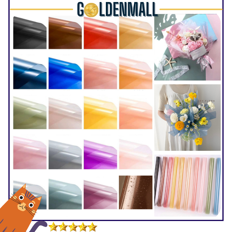 Flower Wrapping Paper Plain Transparent Clear Cellophane Waterproof ...