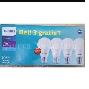 Philips LED Lamp 7 Watt Essential Multipack 1 Year Warranty | Shopee ...