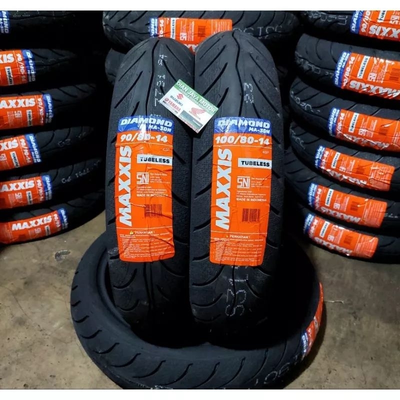 Maxxis MAXIS DIAMOND Outer Tire Package 90/80/14: 100/80/14 Universal ...