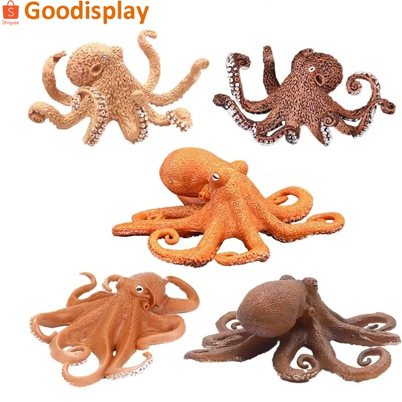 Various animal display toys sea animals octopus jellyfish squid animal ...