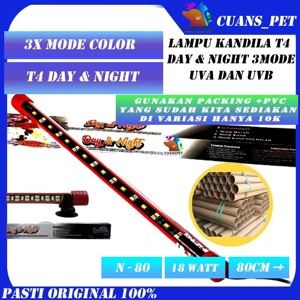 PUTIH Economical T4 Dipped LED Lights 3 Color Modes Kandila Day & Night ...
