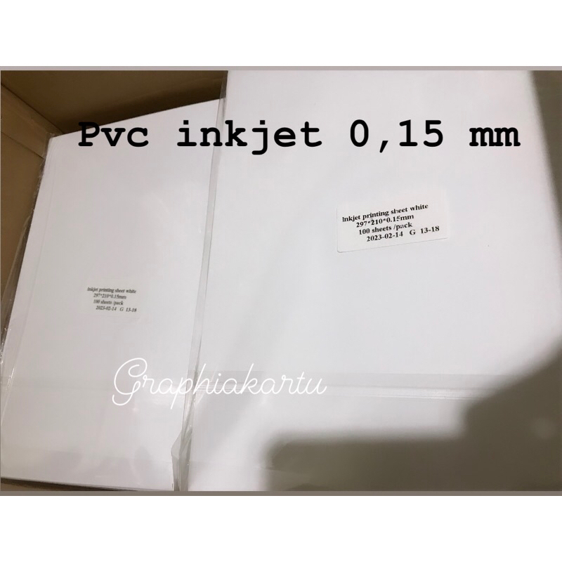 Pvc ID CARD INKJET 0.15mm A4 - 210x297mm 100 Sheet/pack | Shopee Philippines