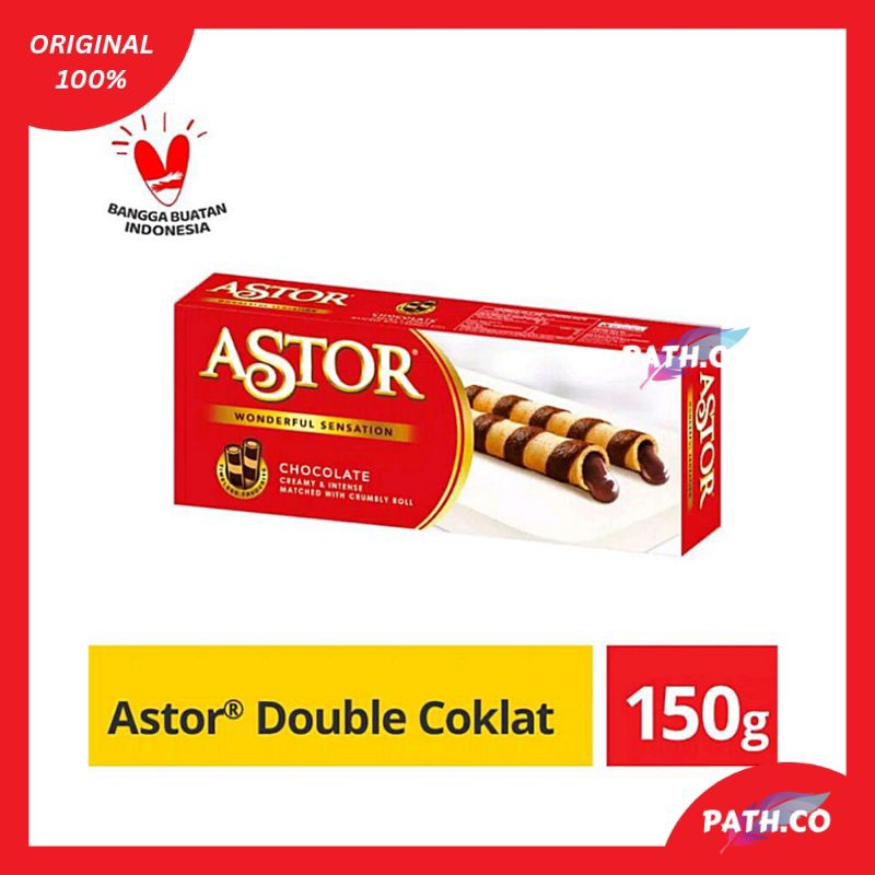 Astor Chocolate Wafer Stick Double Chocolate 150gr / Astor Carton ...