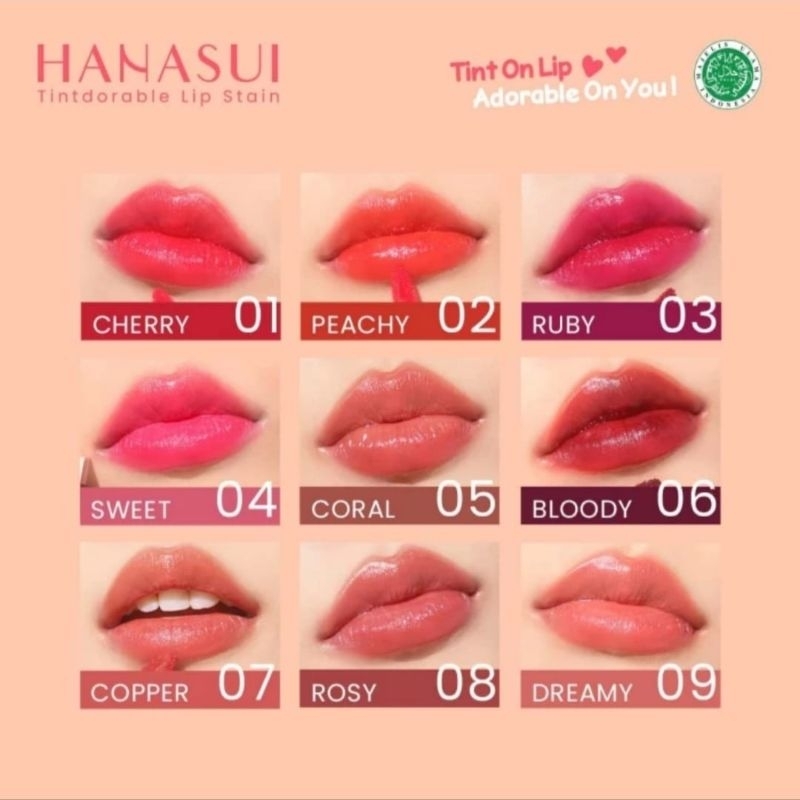 Hanasui Tintdorable Lip Stain Lip Tint 3.5g | Shopee Philippines
