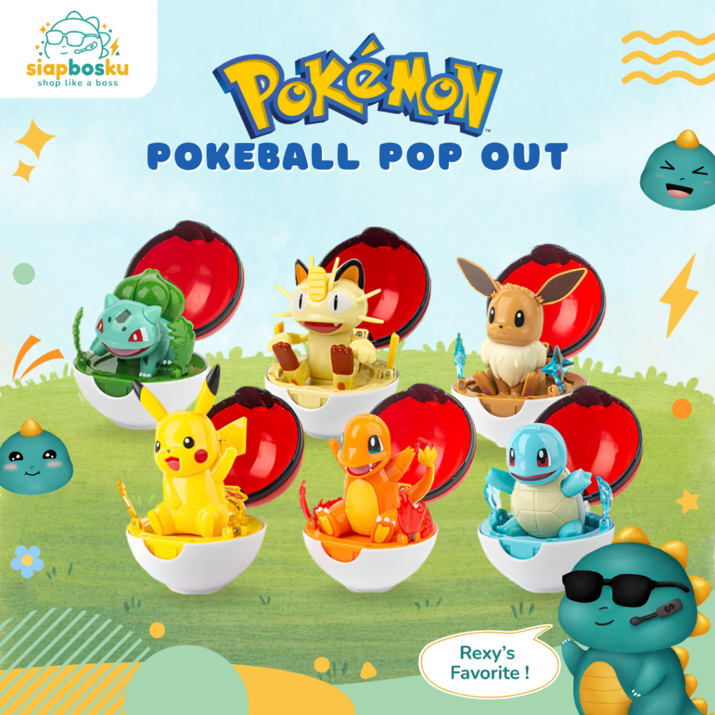 Pokemon POKEBALL POP OUT ACTION FIGURE ORIGINAL SET | Shopee Philippines