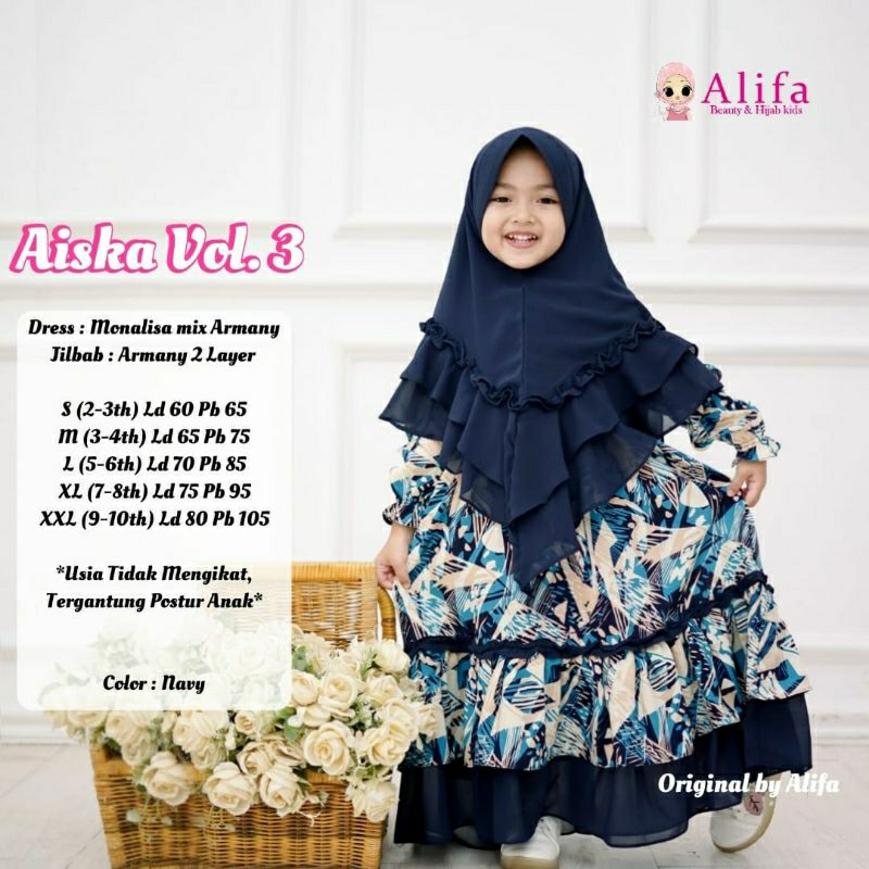Syar'i Children's Gamis Dress Free Hijab 2 aiska,umma,zolla,mouza ...