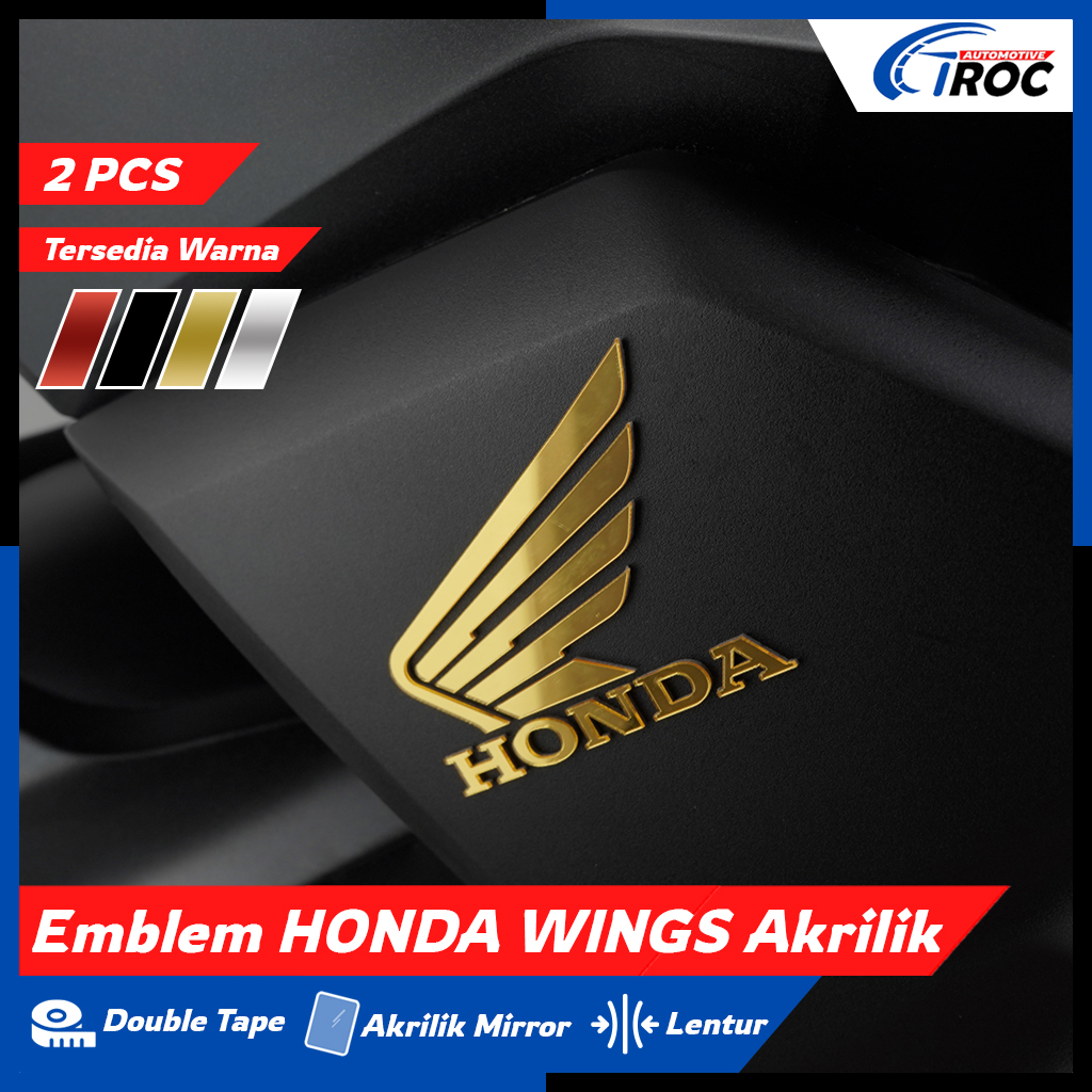 Honda Emblem Embossed Acrylic 3D Emblem Honda Embossed Mirror 3D ...