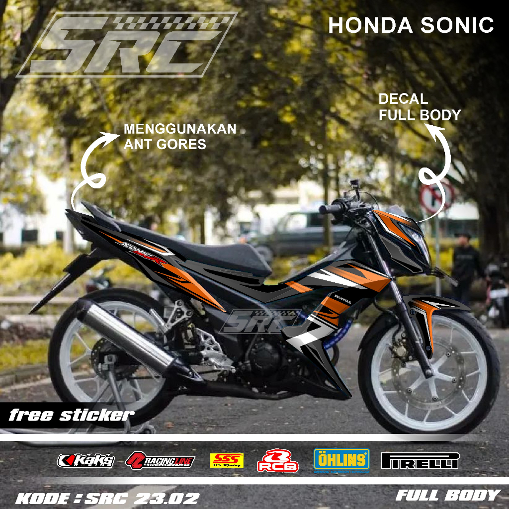 New Decal Sonic 150r Full Body Sticker Sonic 150r Full Body Striping ...