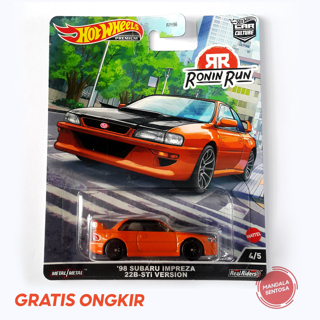 Hotwheels Premium Ronin Run '98 Subaru Impreza 22B STI Version | Shopee ...
