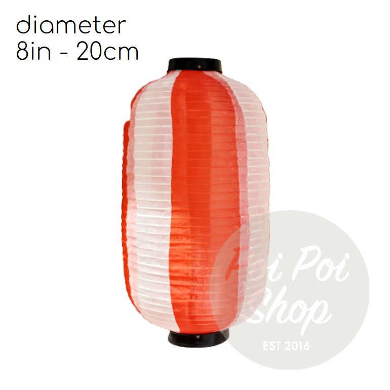 MERAH PUTIH Oval Capsule Lantern 20cm 8inch Red White August 17th Long ...