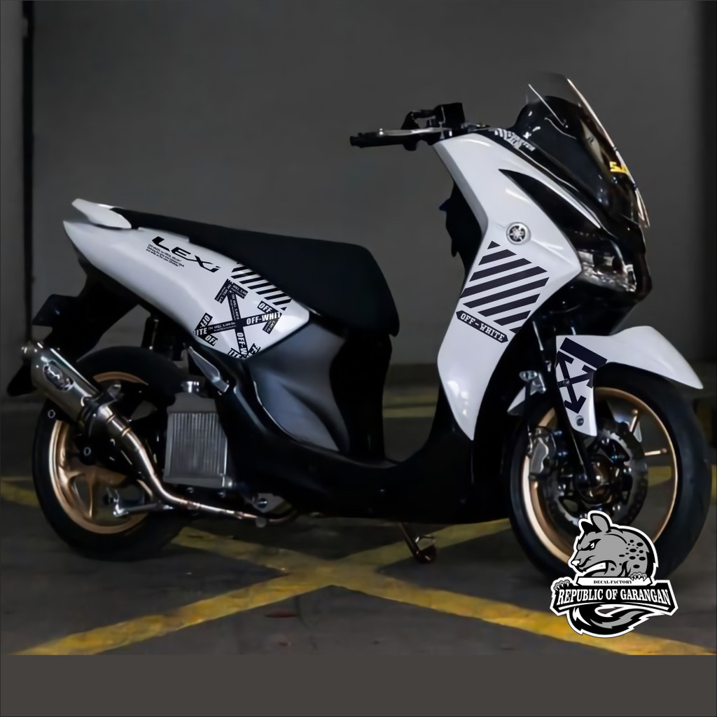 Decal yamaha lexi full body custom sticker free design motif o-w ...