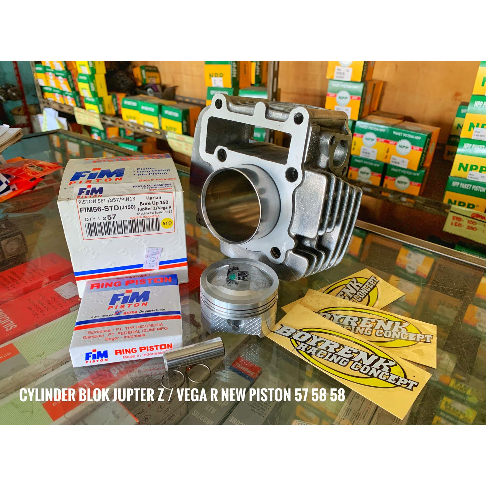 Cylinder BLOCK PISTON SEHER YAMAHA JUPITER Z 57 57.5 58 58.5 59 SET ...