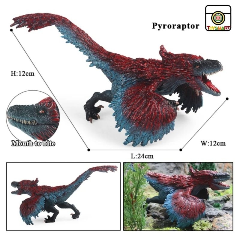Dinosaur PYRORAPTOR Figure Miniature Action Figure PYRORAPTOR Kids Toy ...