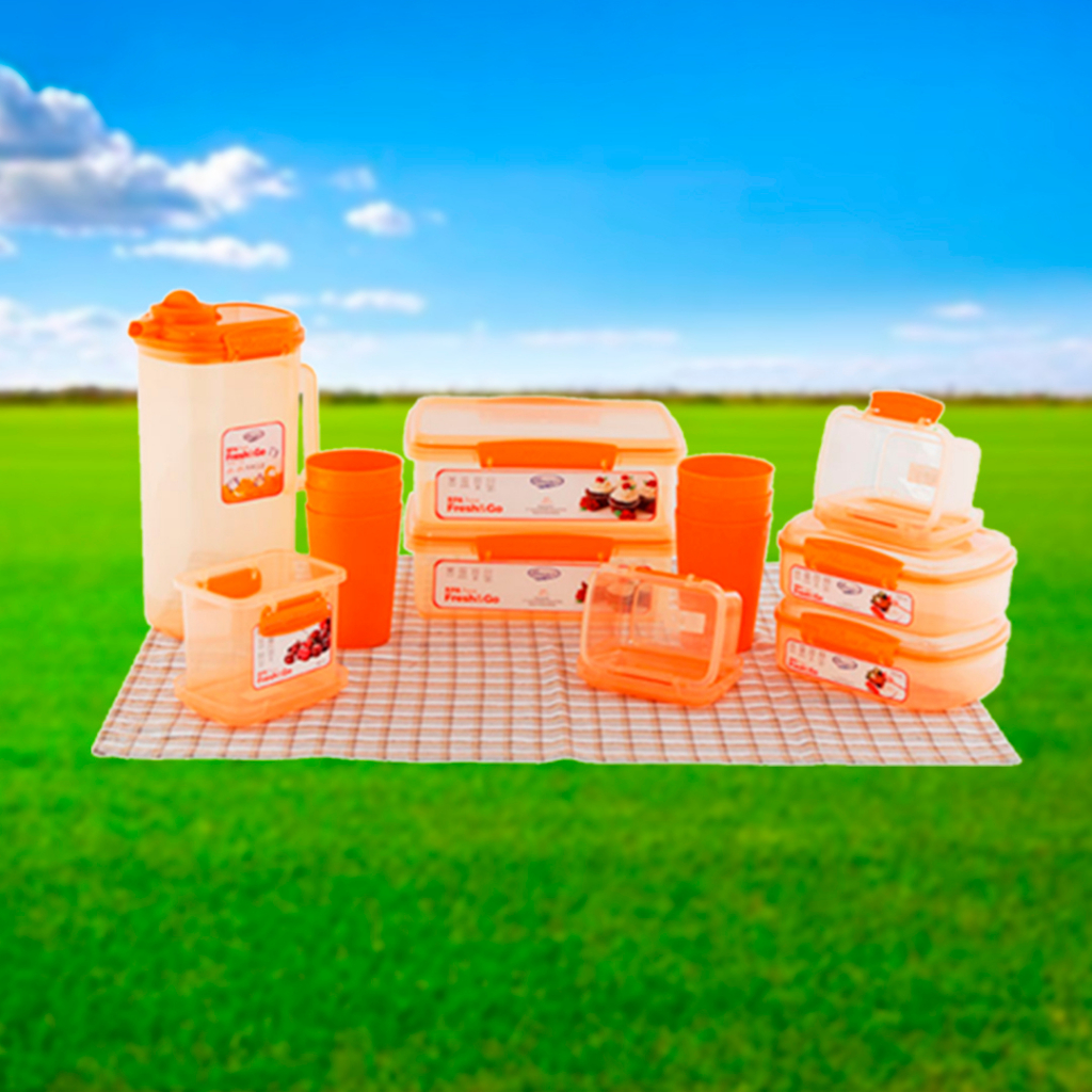 Hawaii Storage Set Of 14 airtight PICNIC containers complete plastic ...