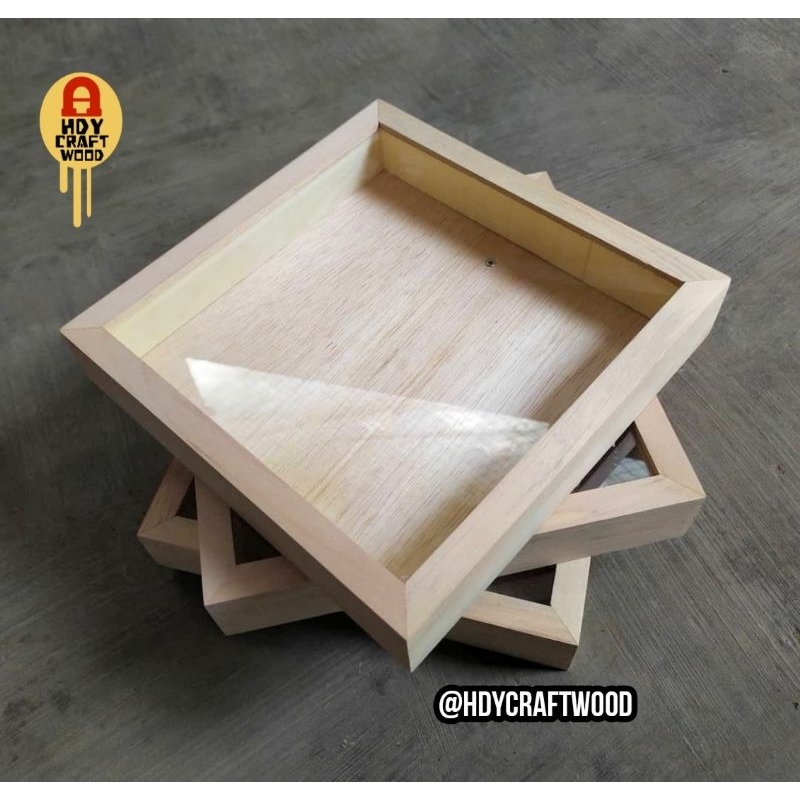 KAYU Cavity 5cm 3D Frame Box Uk Dowry Box 25x25 cm / Wooden Delivery ...