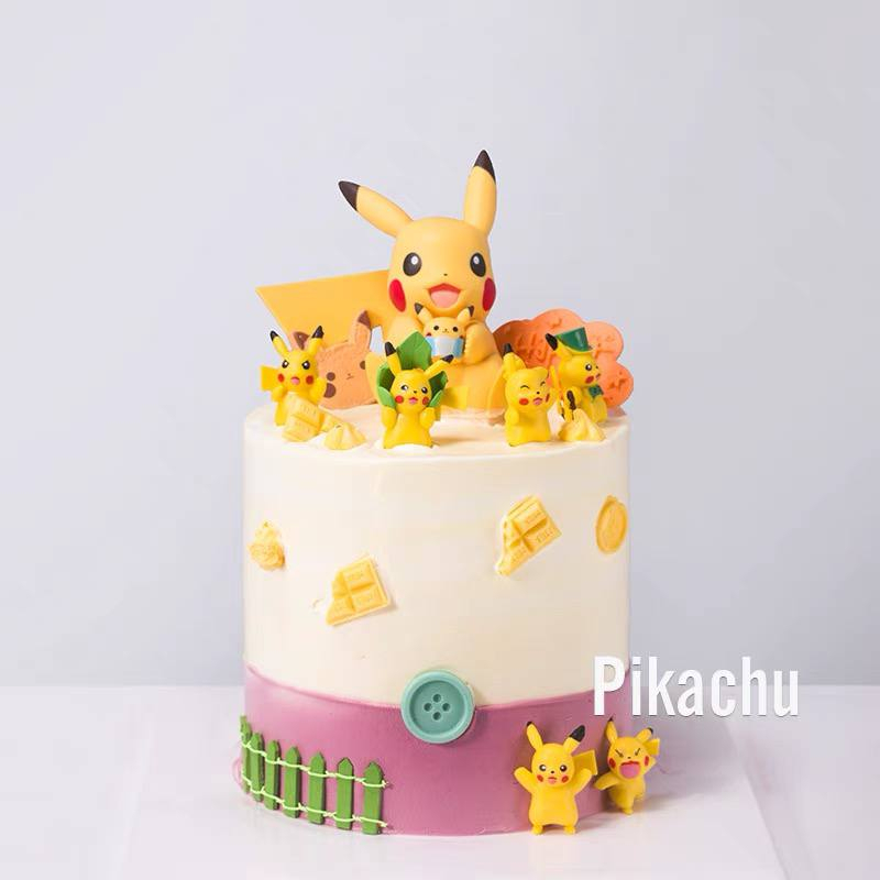 Pokemon Pikachu Topper Boenka Figure Birthday Cake Decoration Happy ...