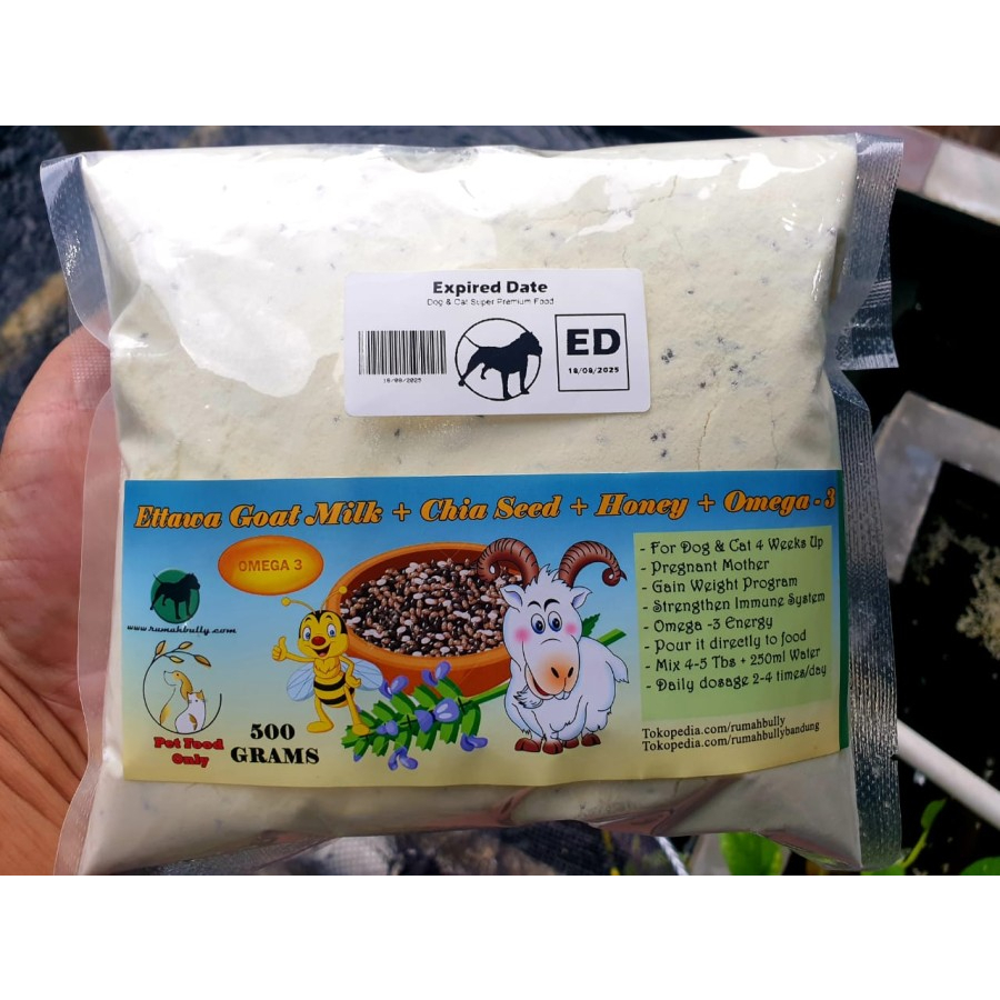 Ettawa Goat Milk + Chia Seed - 500gr / Dog Cat Goat Milk Powdered Milk ...