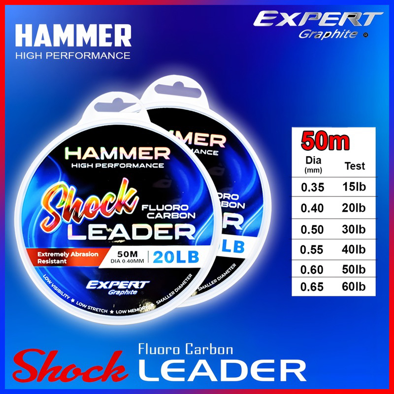 EXPERT HAMMER FC 50M SHOCK LEADER FISHING LINE | Shopee Philippines