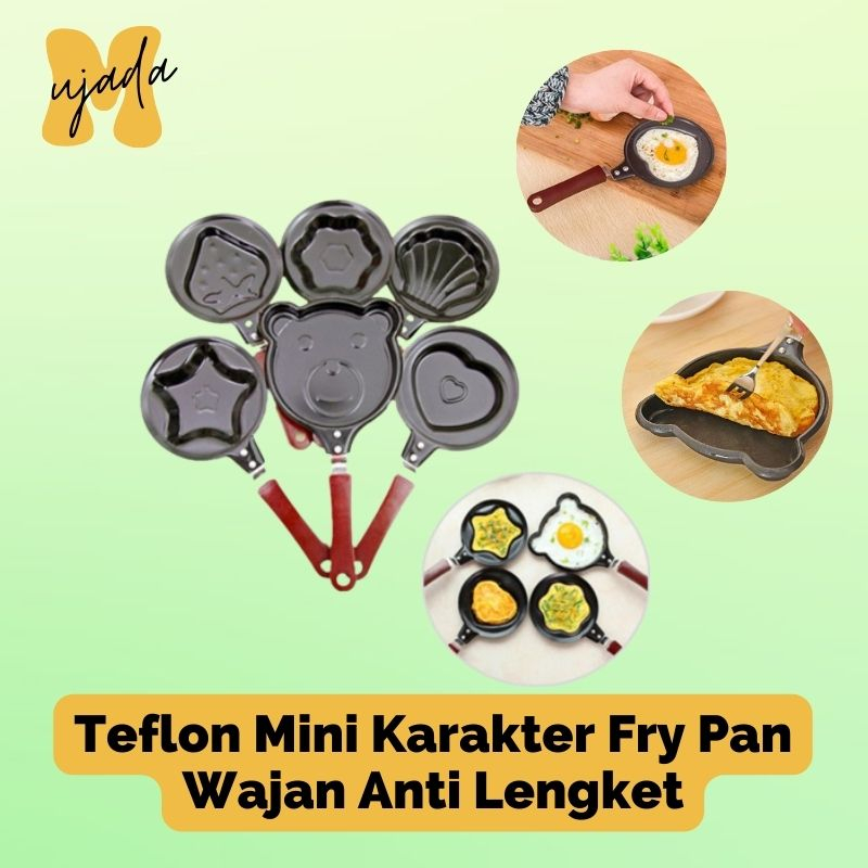 Teflon Mini Frying Pan Cute Non-Stick Teflon Mini Character | Shopee ...