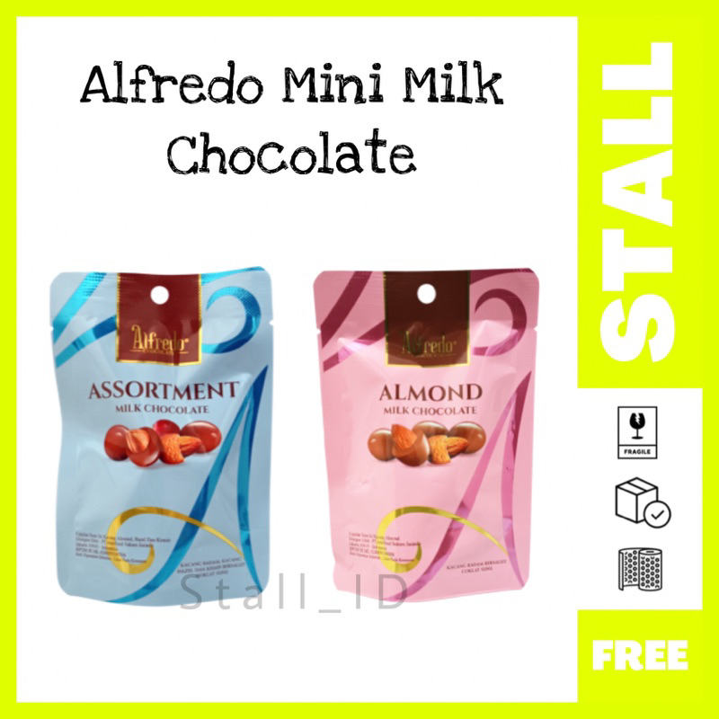 Chocolate Alfredo Mini Pouch Almond Assortment Chocolate | Shopee ...