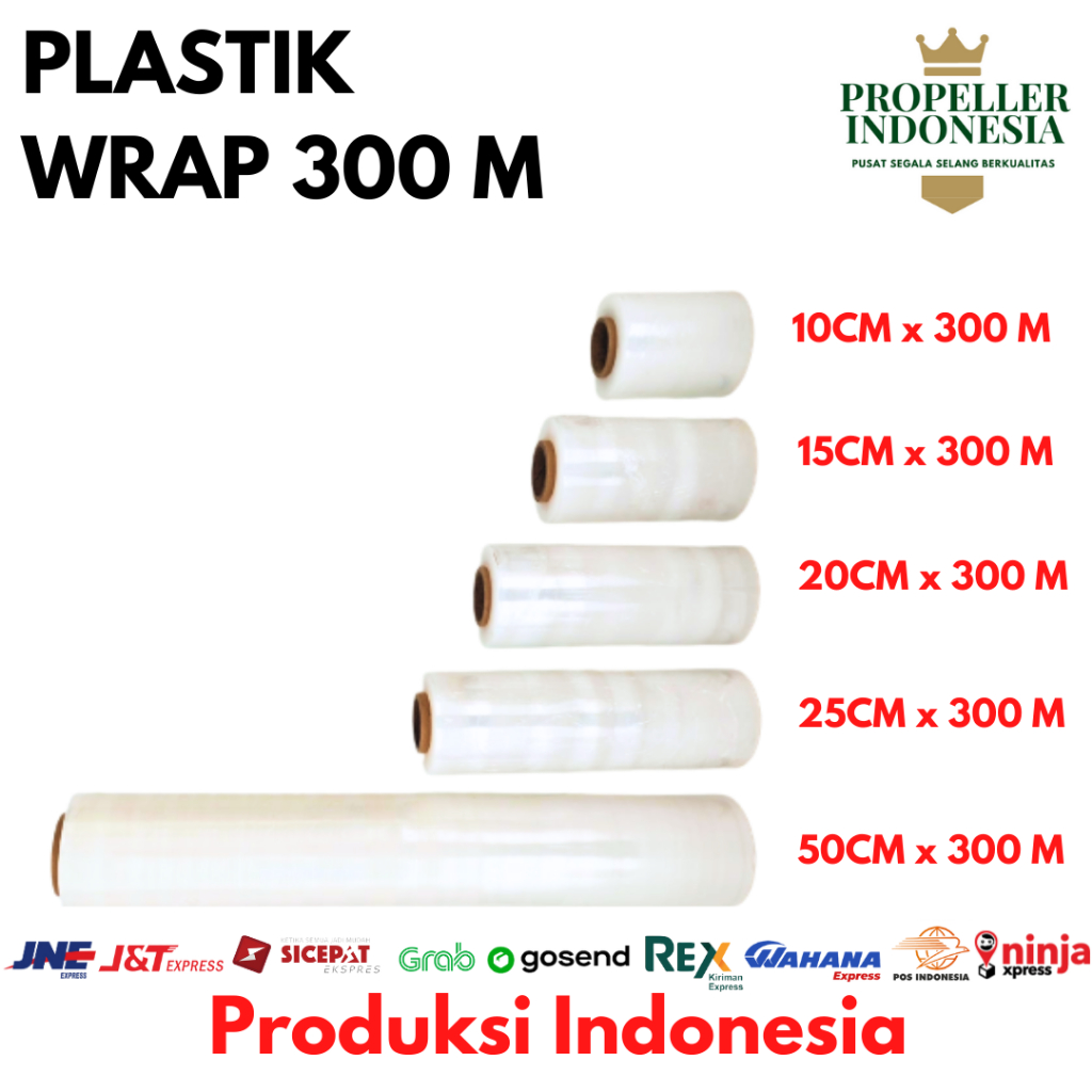 Plastic Wrapping 300 METERS Plastic Stretch Film 10-50cm | Shopee ...