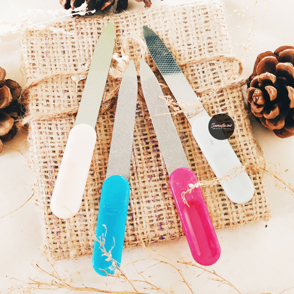 Nail file and nail cleaner 2 in 1 nail buffer / manicure pedicure tool ...