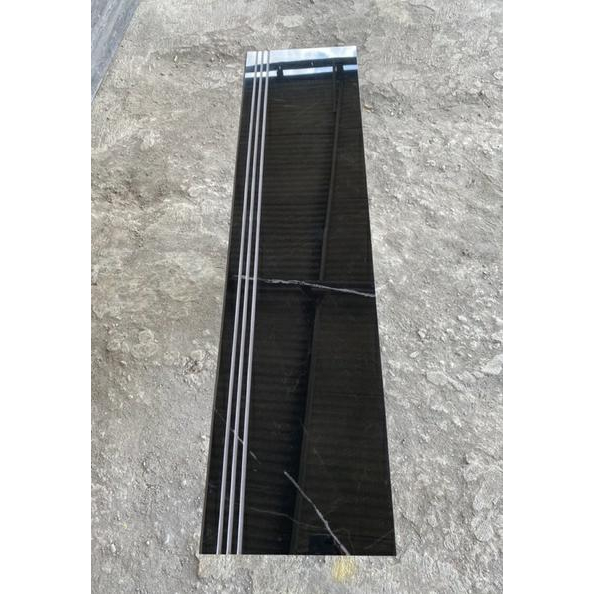 Stepnosing Granite Stairs with BLACK MARBLE motif PULPIS BLACK 30x90 ...