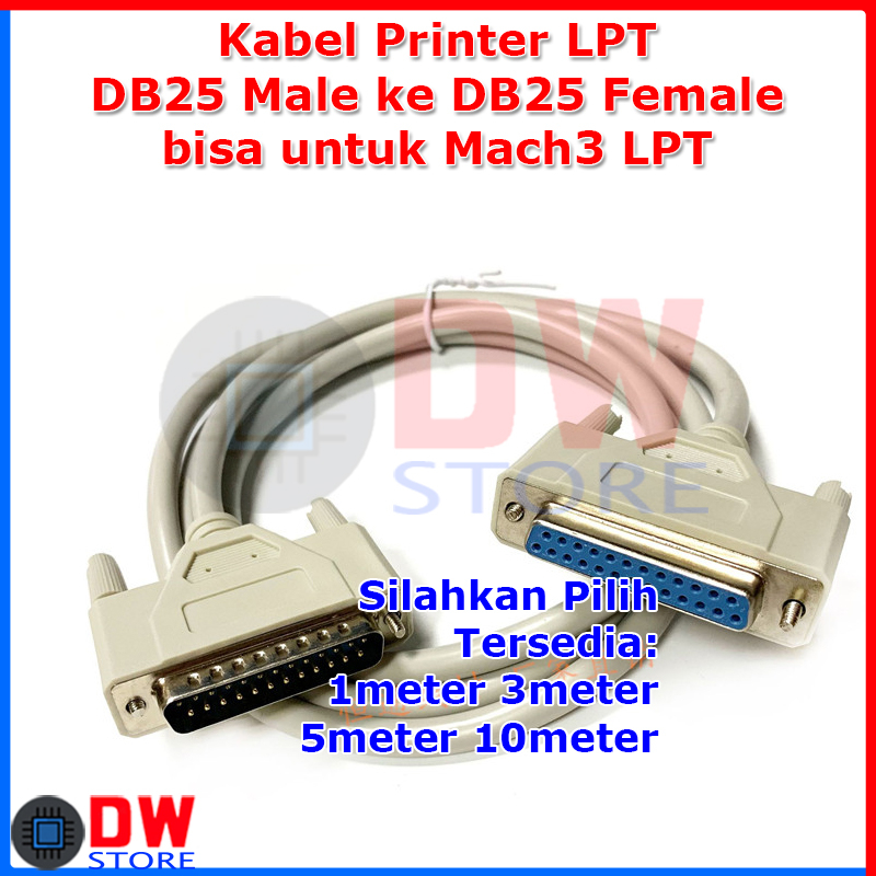 Db25 LPT Parallel Printer DB25 Male Female Cable For LPT Mach3 Board | Shopee Philippines