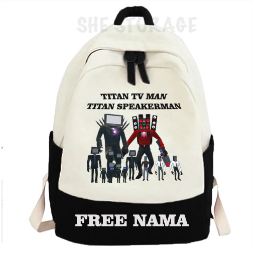 Children's BACKPACK TITAN TV MAN TITAN SPEAKERMAN - FREE NAME PRINTING ...