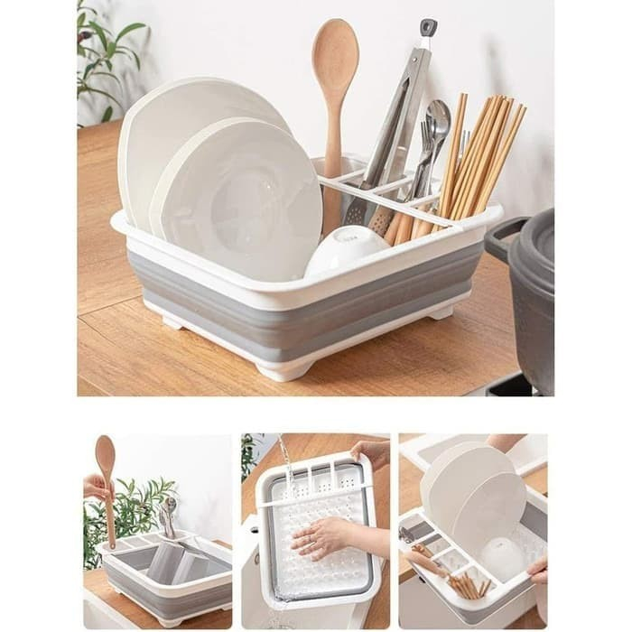 Aesthetic Silicone Plastic Folding Glass Dish Dryer Rack | Shopee ...