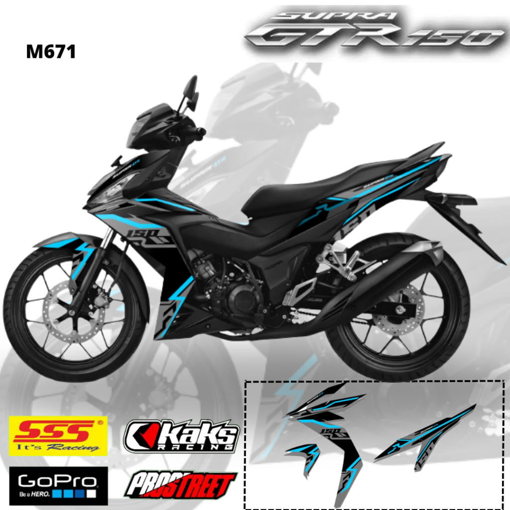 Lis Sticker Striping Honda Supra New GTR 150 M671 2016-2022 Protector ...