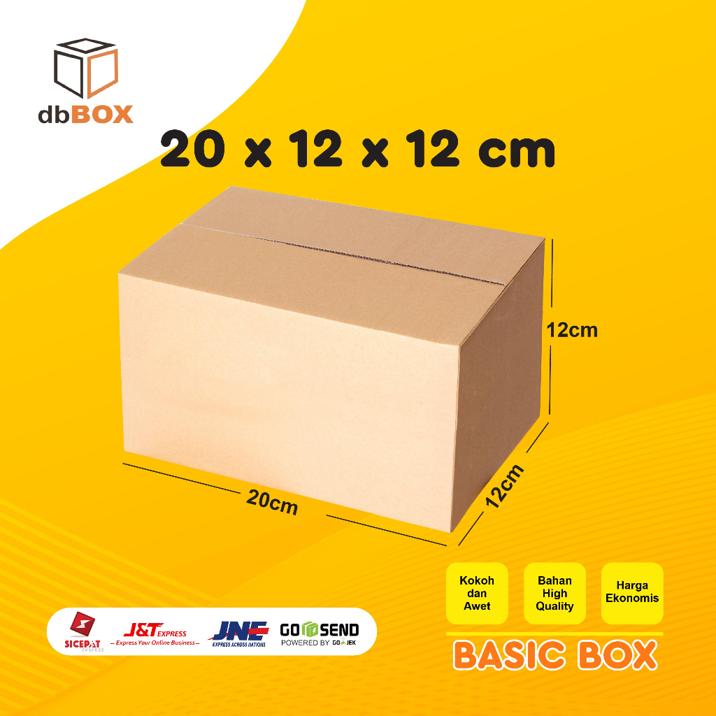 Ccm BOX 20x12x12 cm | Box A1 | Cardboard PACKING TOP BOTTOM OPENING ...