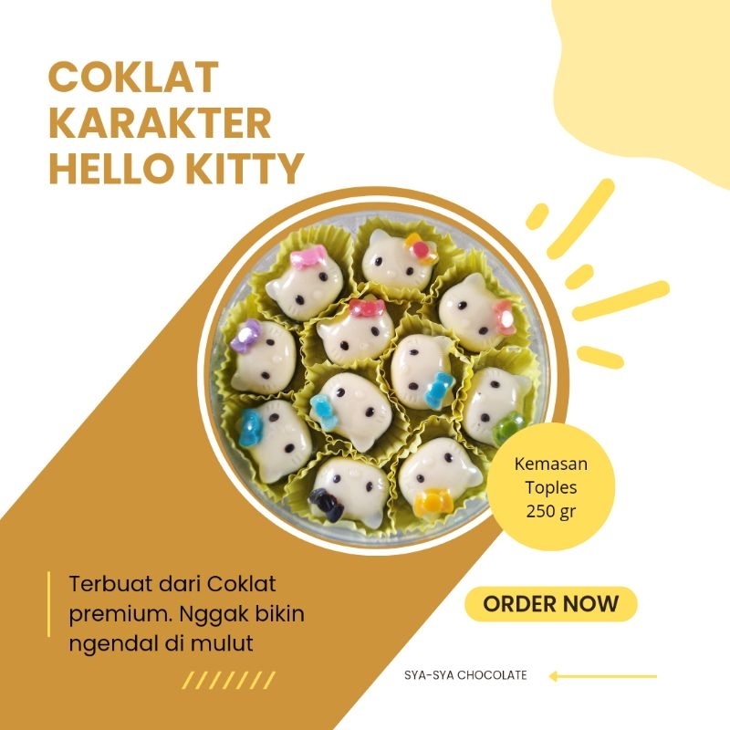 Hello Kitty character chocolate / character chocolate / homemade ...