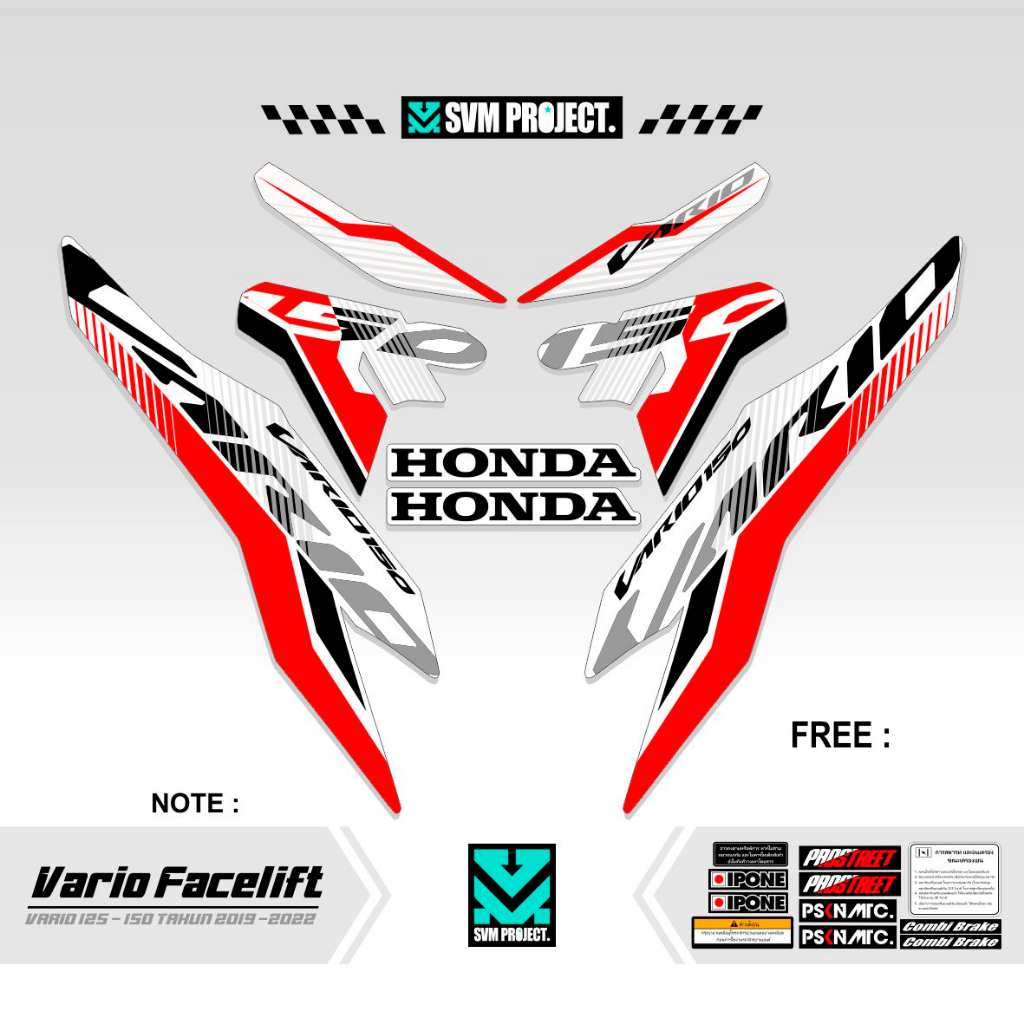 Striping VARIO FACELIFT MOTIF 10 / STICKER VARIO NEW 125 / 150 / ALL ...