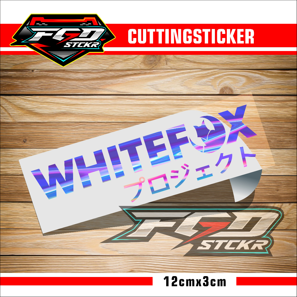 Whitefox project edition Sticker kanji whitefox Sticker Helmet Sticker ...
