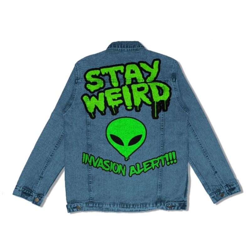 SMH | ALIEN INVASION | HAND MADE PAINTED JEANS JACKET - MEN'S JEANS ...
