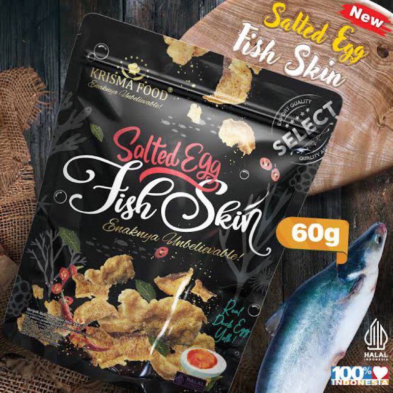 Krisma Food Salted Egg Fish Skin 100g Salted Egg Potato Chips 100g | Shopee Philippines