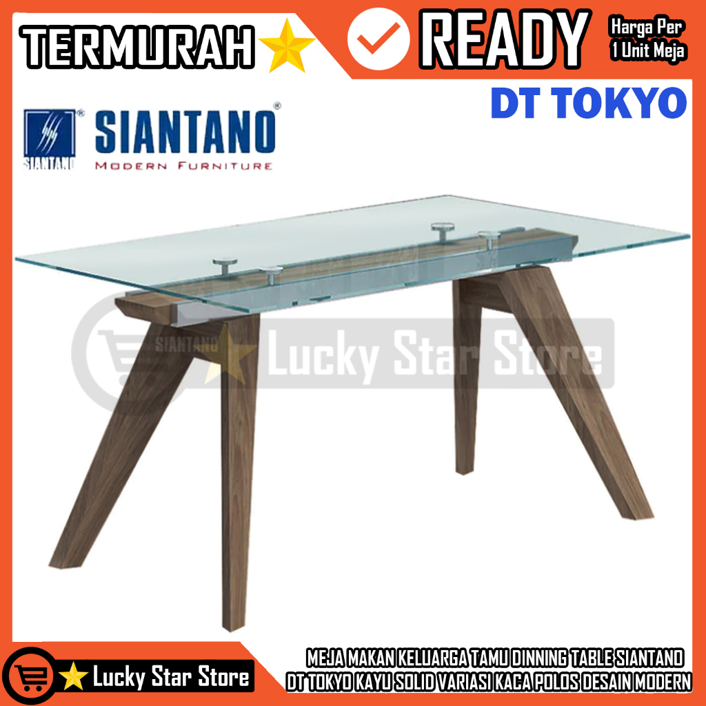 (INSTANT) MODERN FAMILY DINING TABLE MADE FROM SOLID WOOD SIANTANO ...